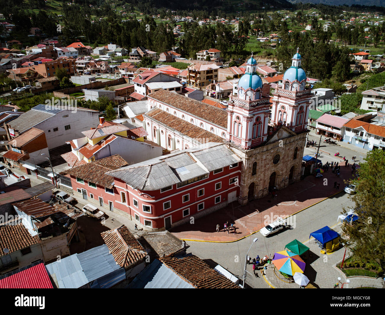 Aerial view plaza grande hi-res stock photography and images - Alamy
