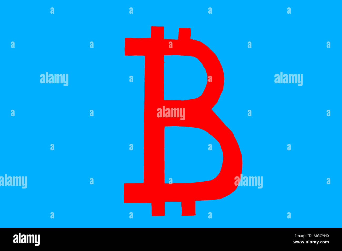 Bitcoin crypto currency coin blockchain flat logo. Block chain bitcoin ...