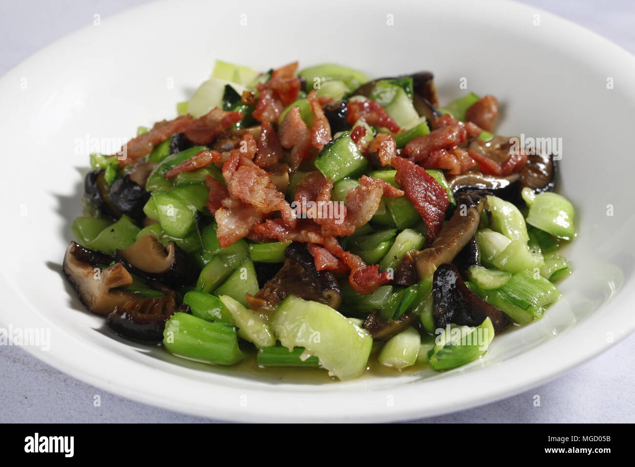 bacon with vegetable Stock Photo - Alamy