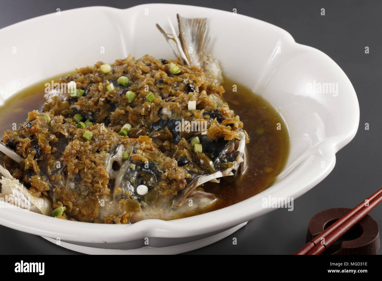 fish with pickled cabbage Stock Photo - Alamy