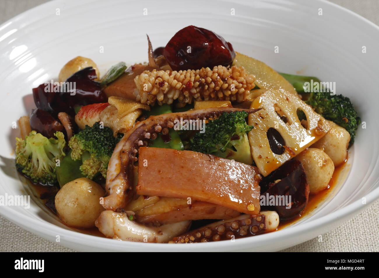 mixed seafood vegetables Stock Photo - Alamy
