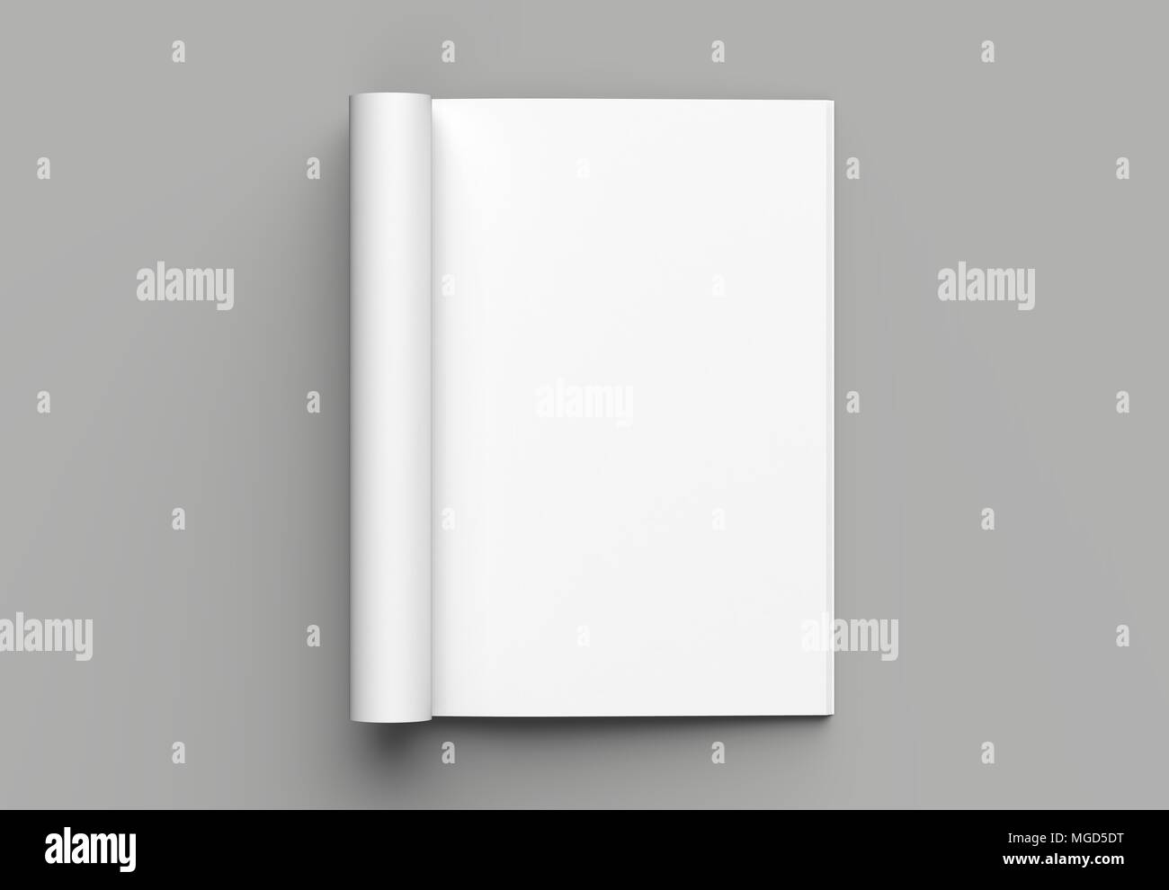 Soft cover brochure, magazine, book or catalog mock up isolated on gray ...
