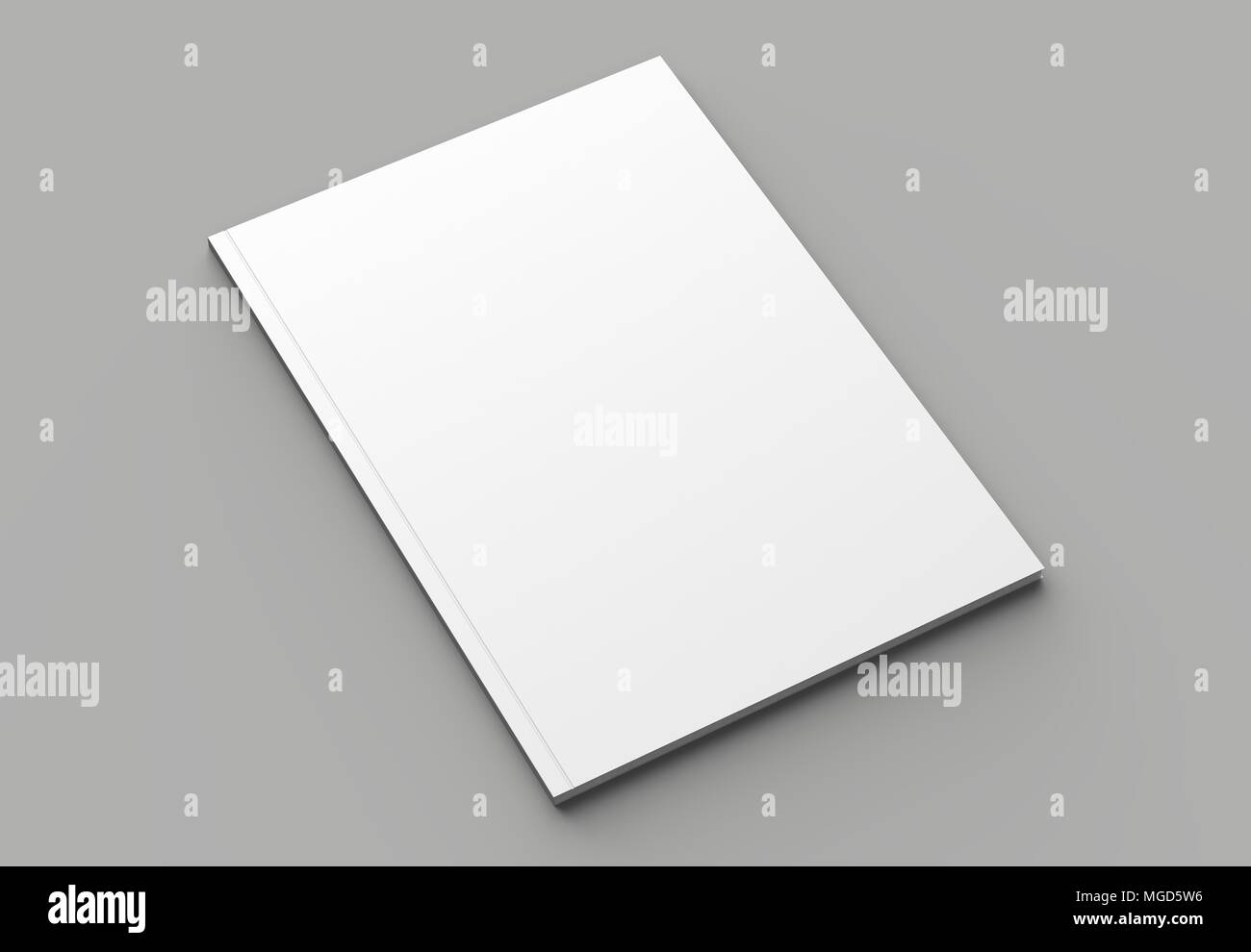 Soft cover brochure, magazine, book or catalog mock up isolated on gray ...