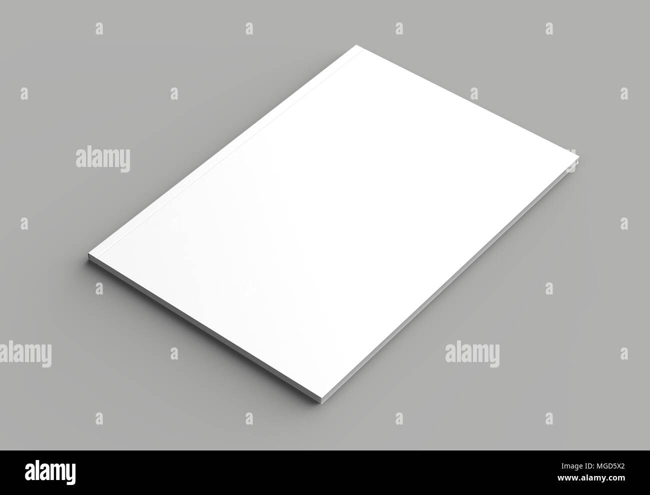 Soft cover brochure, magazine, book or catalog mock up isolated on gray ...