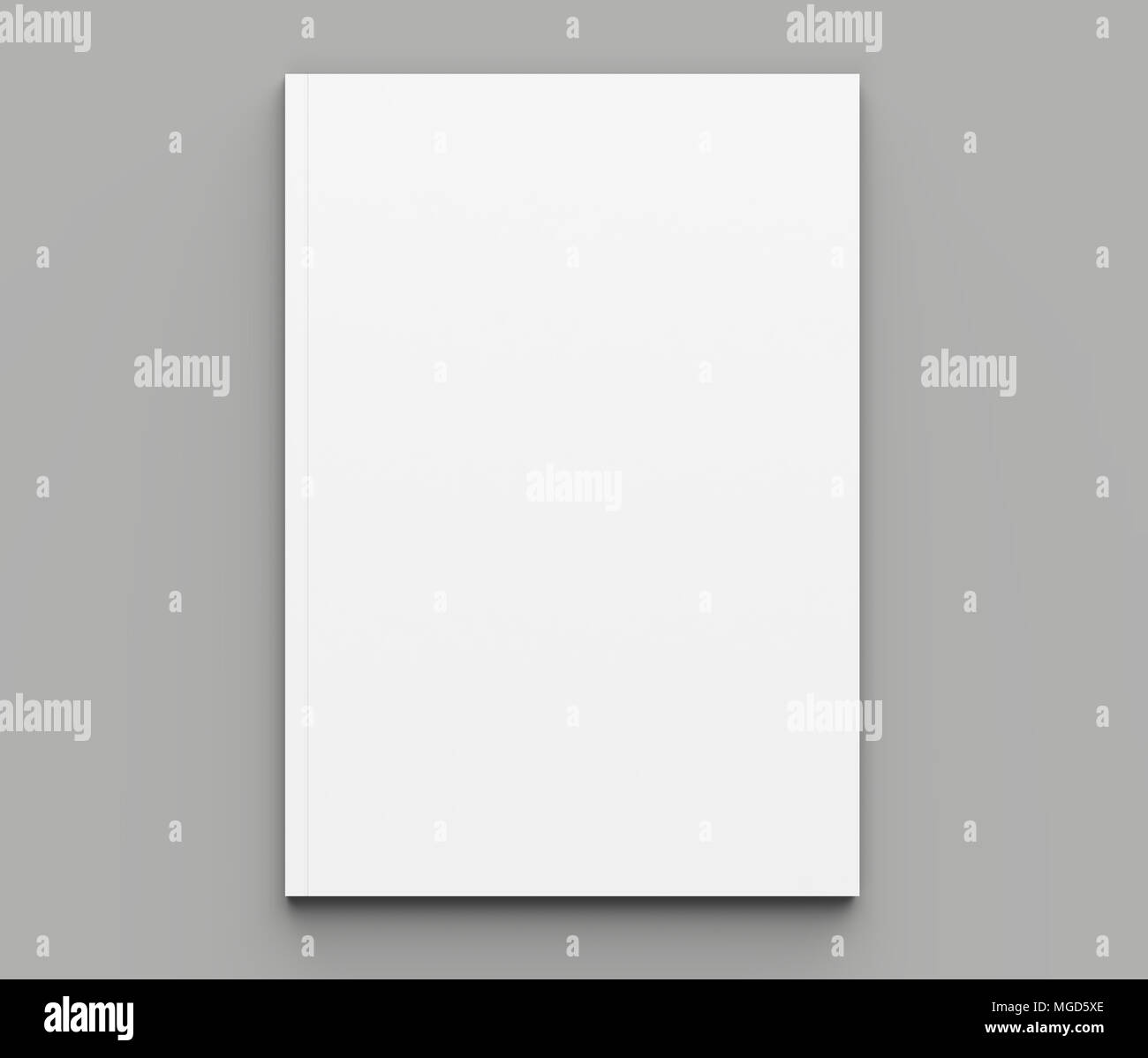 Soft cover brochure, magazine, book or catalog mock up isolated on gray ...