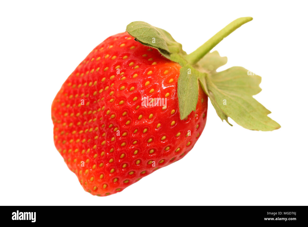 Large strawberries isolated on white background Stock Photo - Alamy
