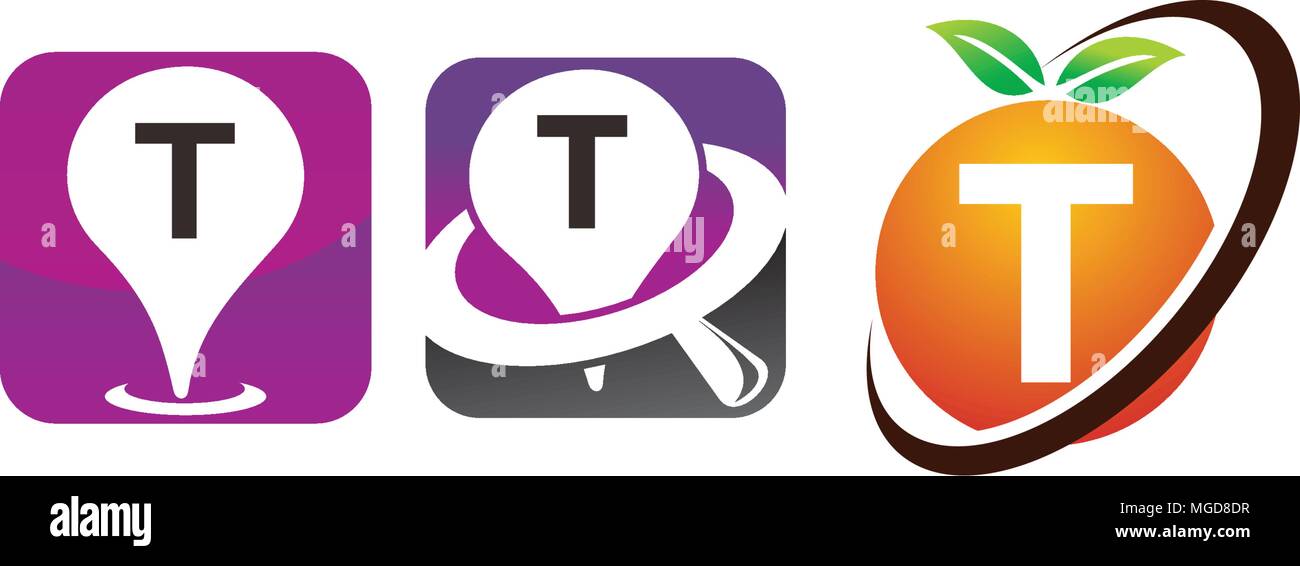Pin Location Fruit T Template Set Stock Vector Image & Art - Alamy
