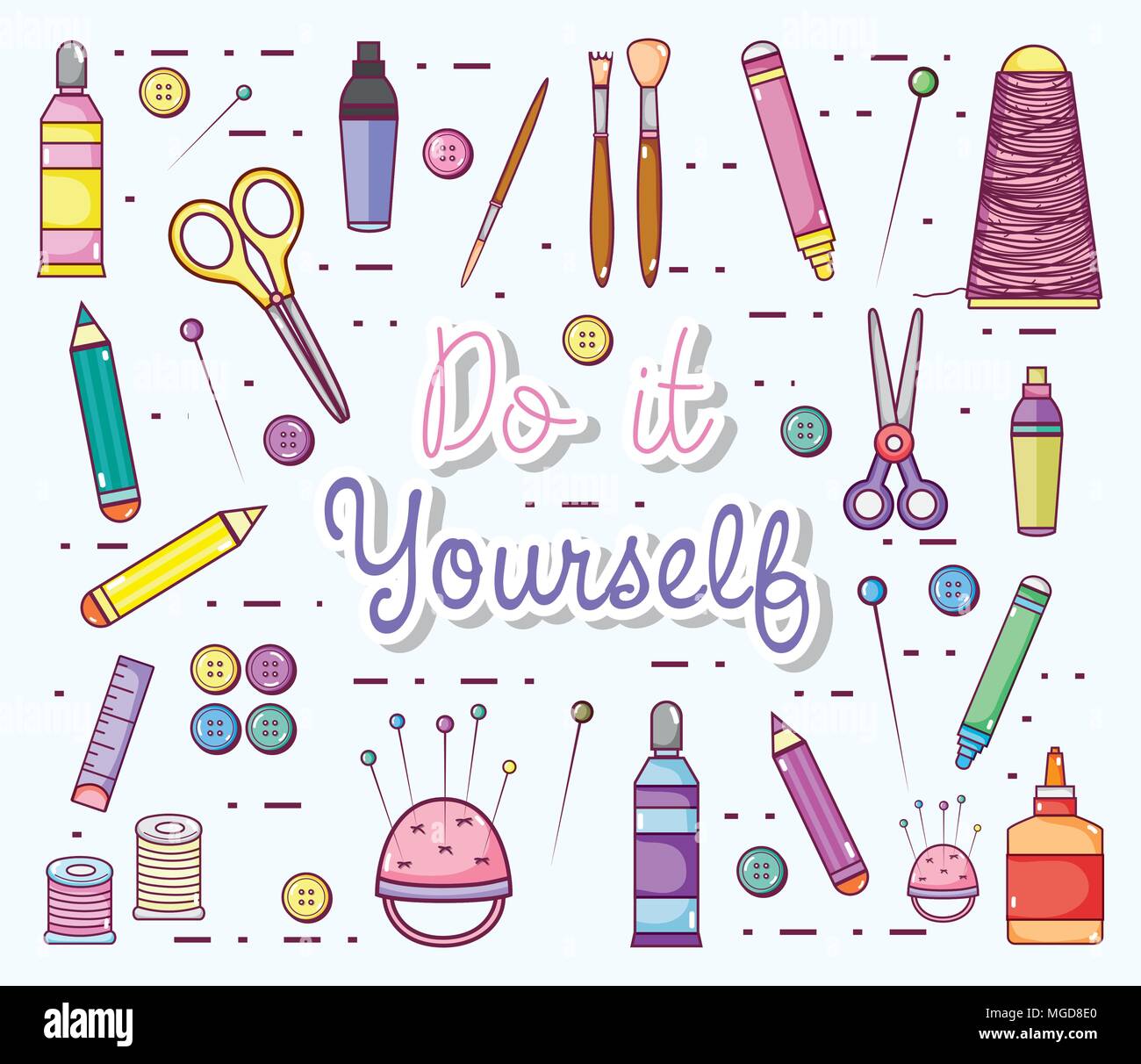 Do it yourself cartoons Stock Vector Image & Art - Alamy