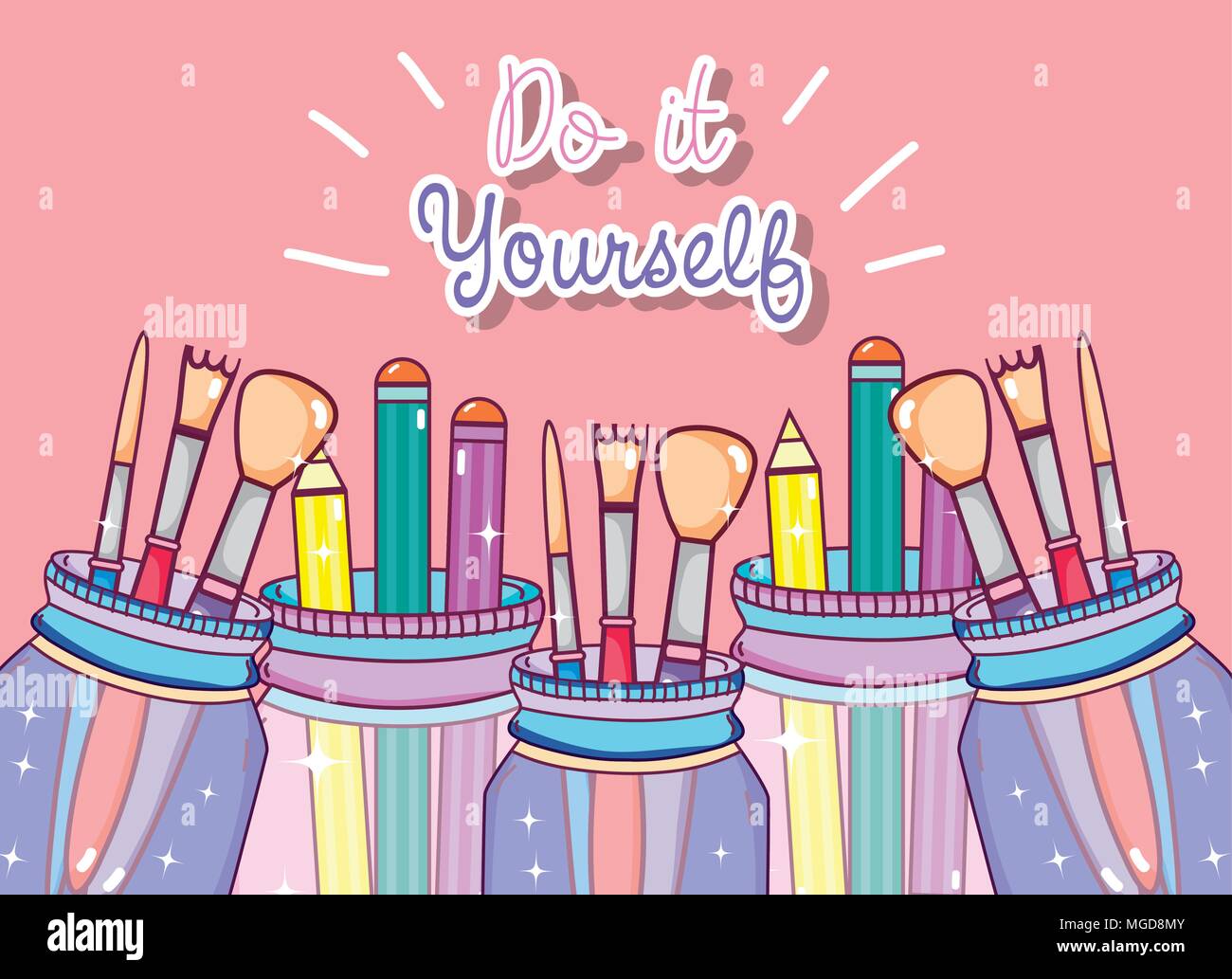 Do it yourself crafts concept Stock Vector Image & Art - Alamy