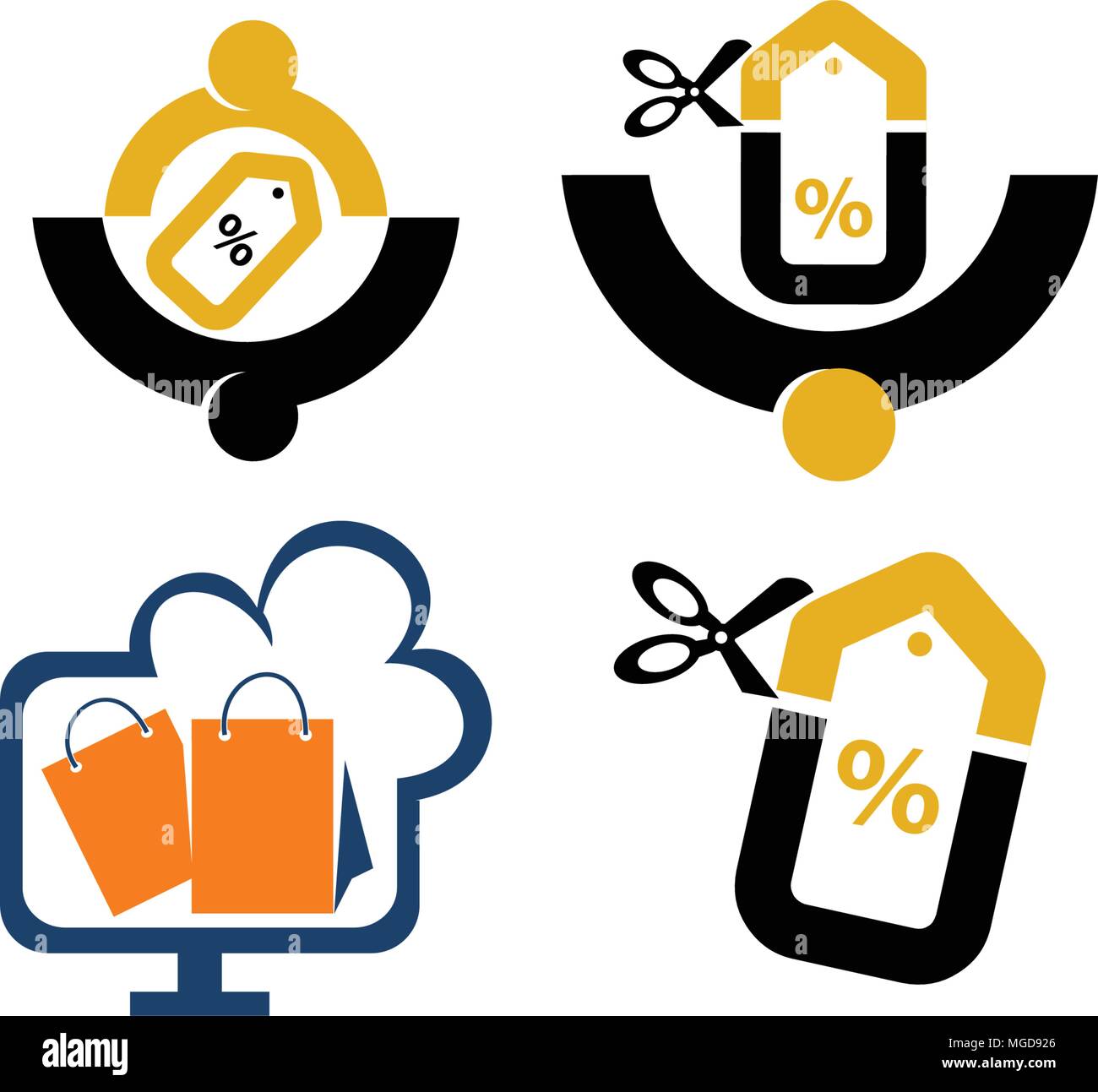 Shop Discount Template Set Stock Vector Image & Art - Alamy