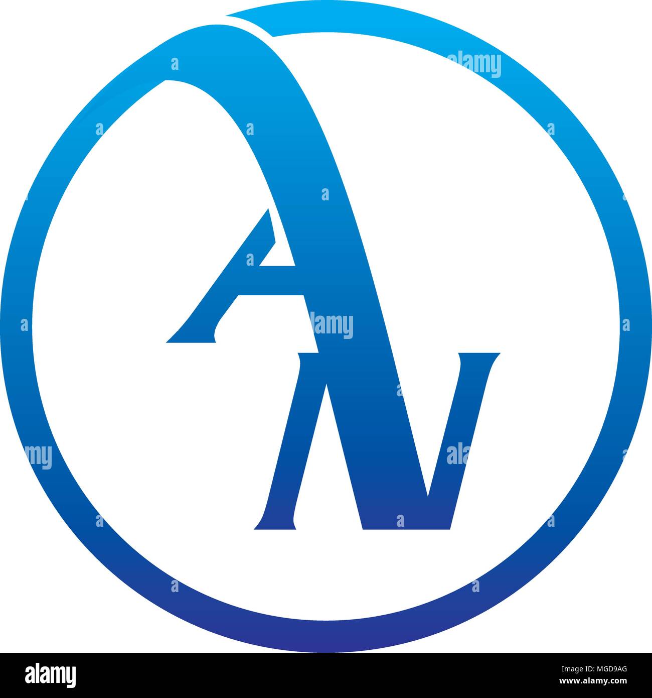 Letter AN Logo Design Template Vector Stock Vector Image & Art - Alamy