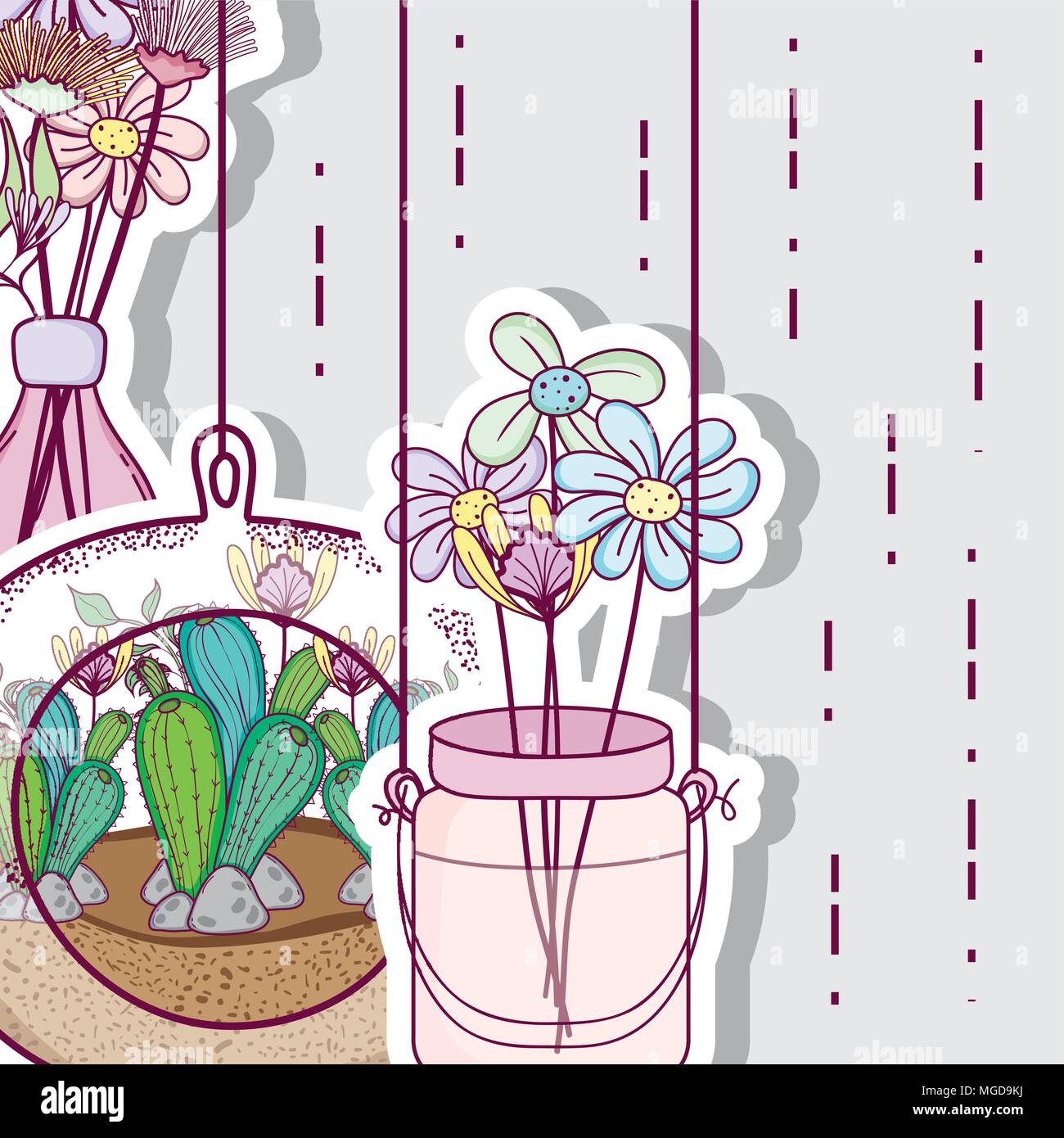 Garden accessories spring season Stock Vector Images - Alamy