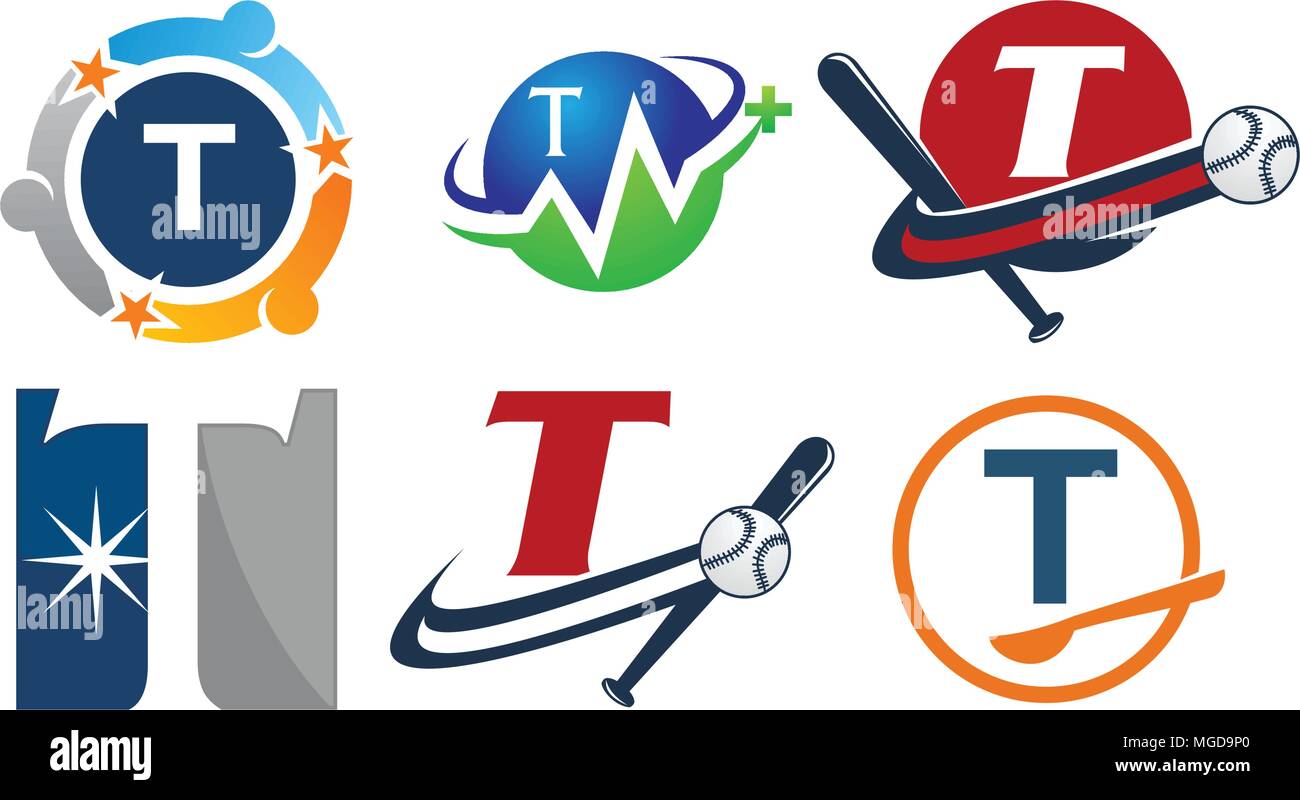 Logotype T Modern Template Set Stock Vector Image & Art - Alamy