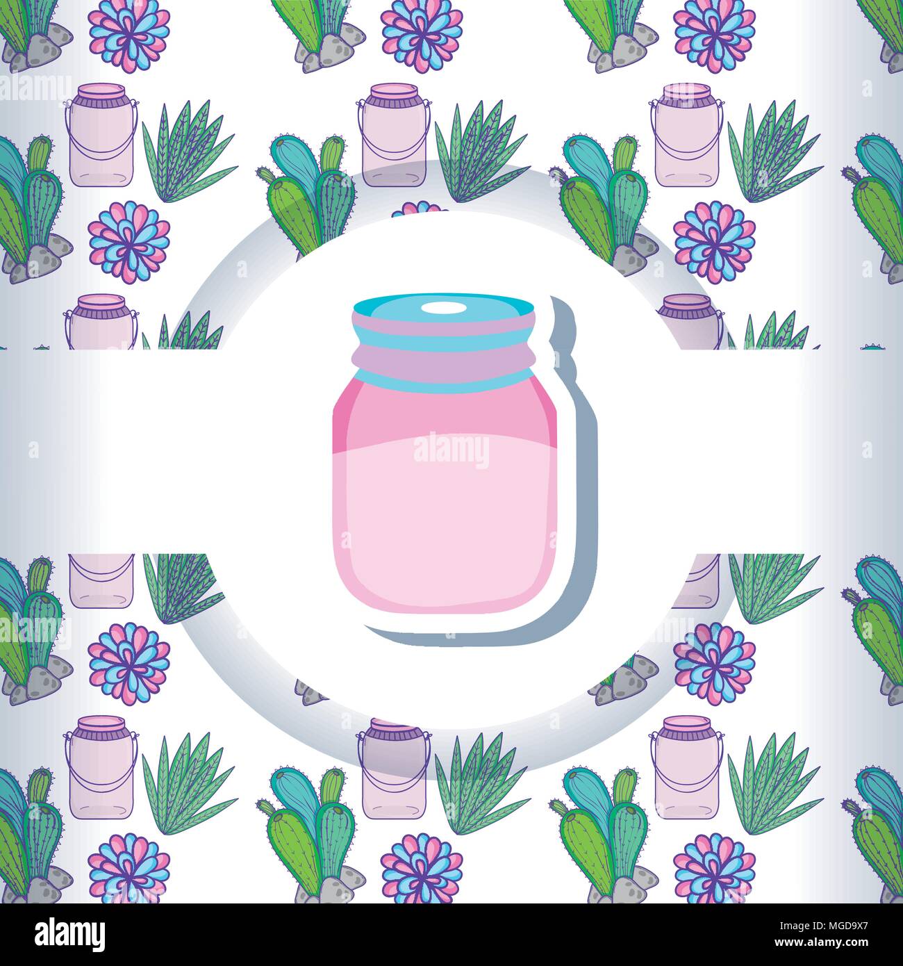 Mason jar with pattern background Stock Vector Image & Art - Alamy