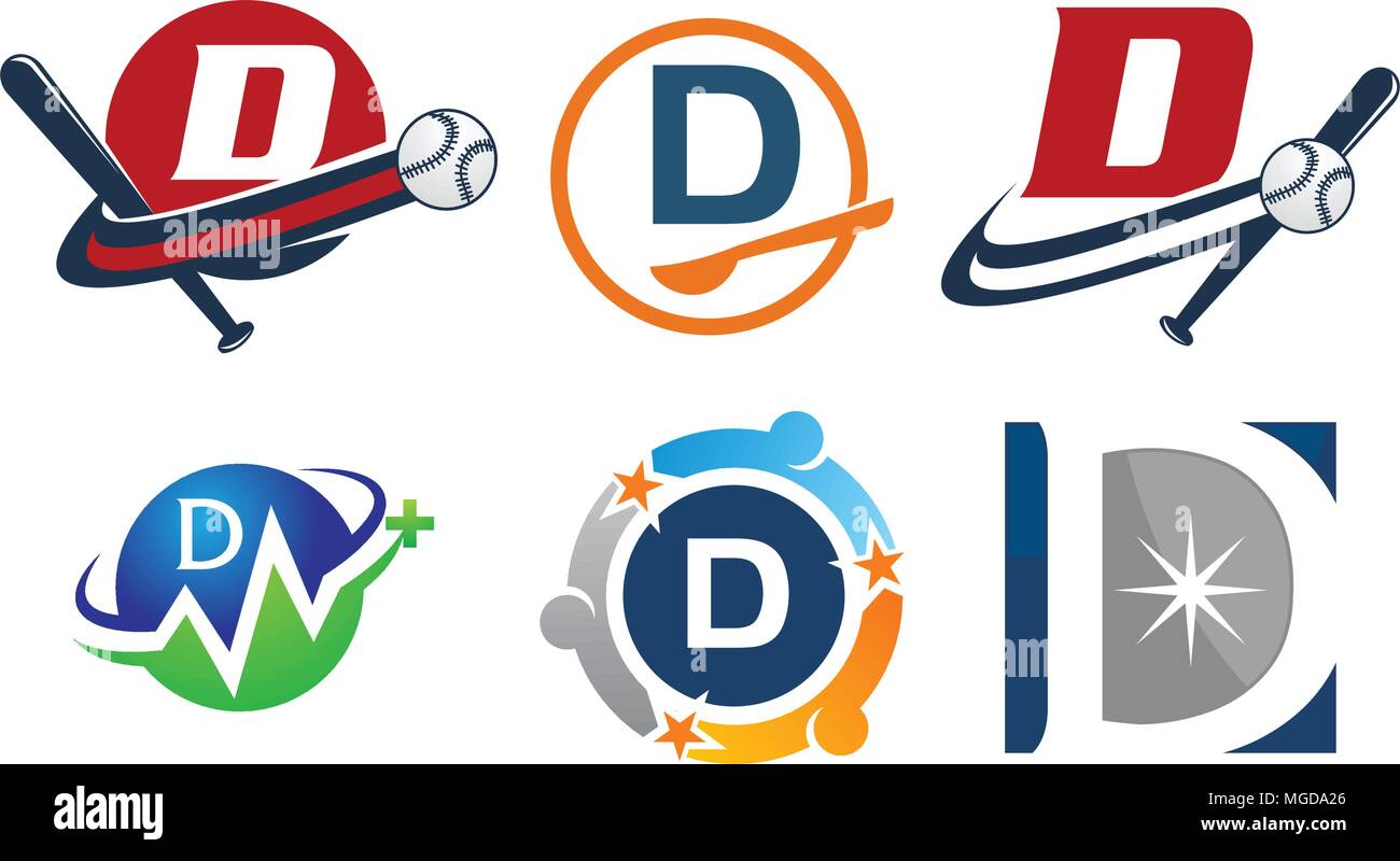 Logotype D Modern Template Set Stock Vector Image & Art - Alamy