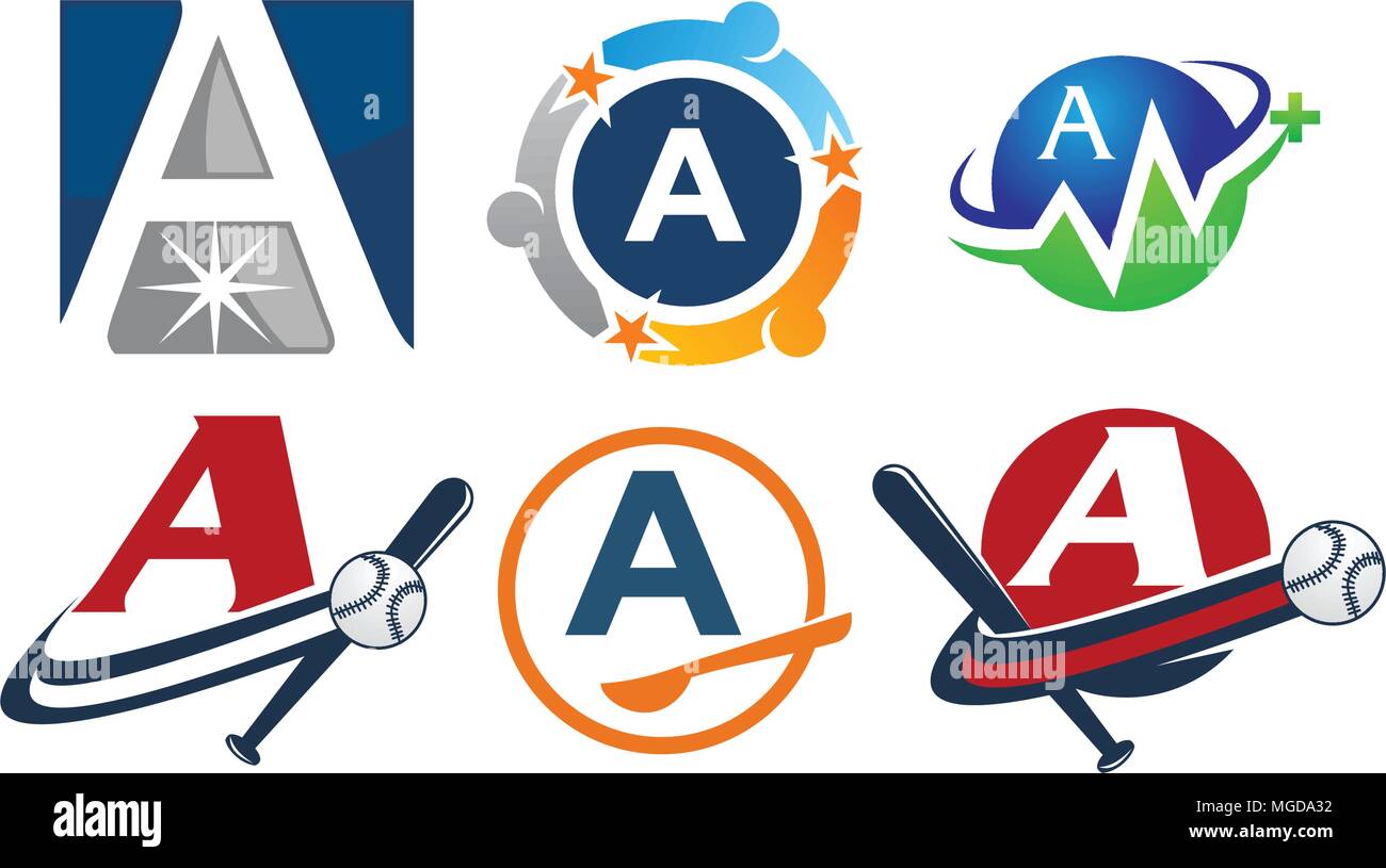 Logotype A Modern Template Set Stock Vector Image & Art - Alamy