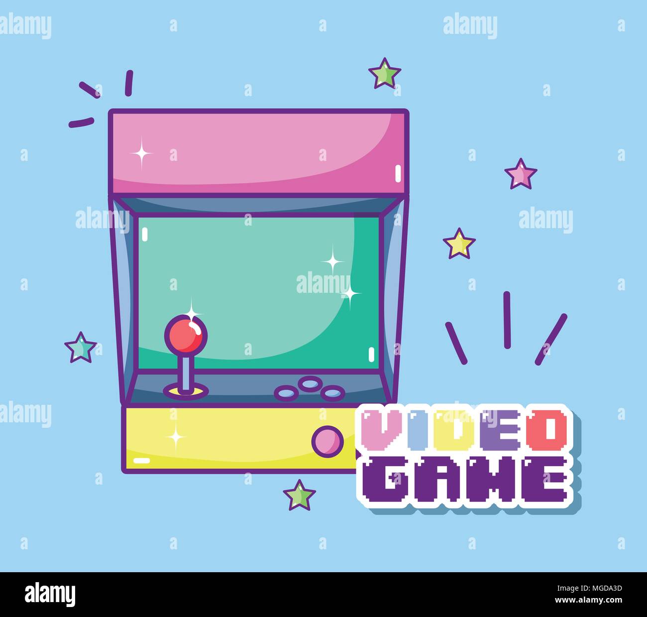 Arcade retro console Stock Vector Image & Art - Alamy
