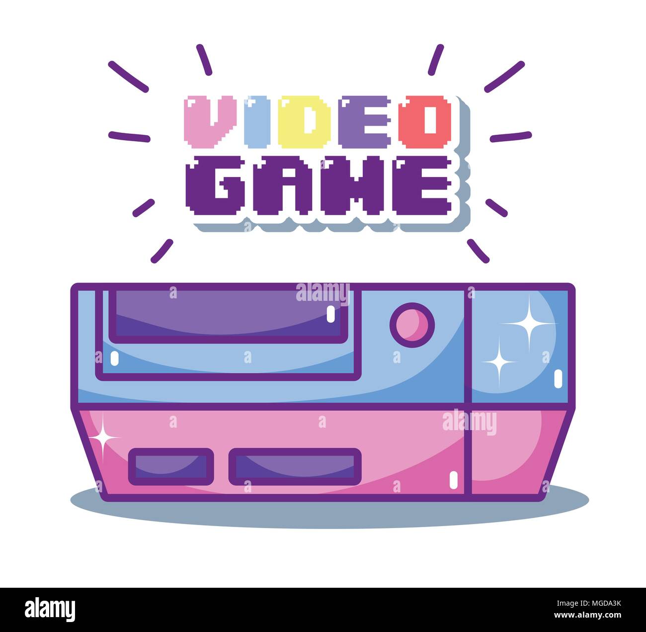 Retro videogame cartoons Stock Vector Image & Art - Alamy