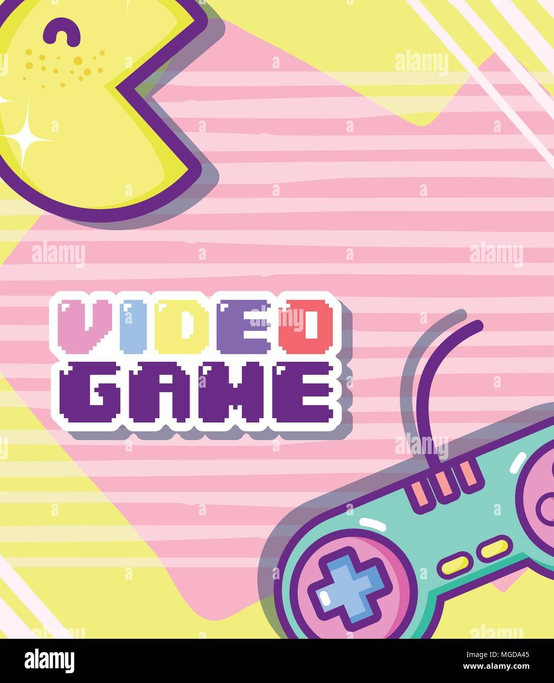 Retro videogame cartoons Stock Vector Image & Art - Alamy