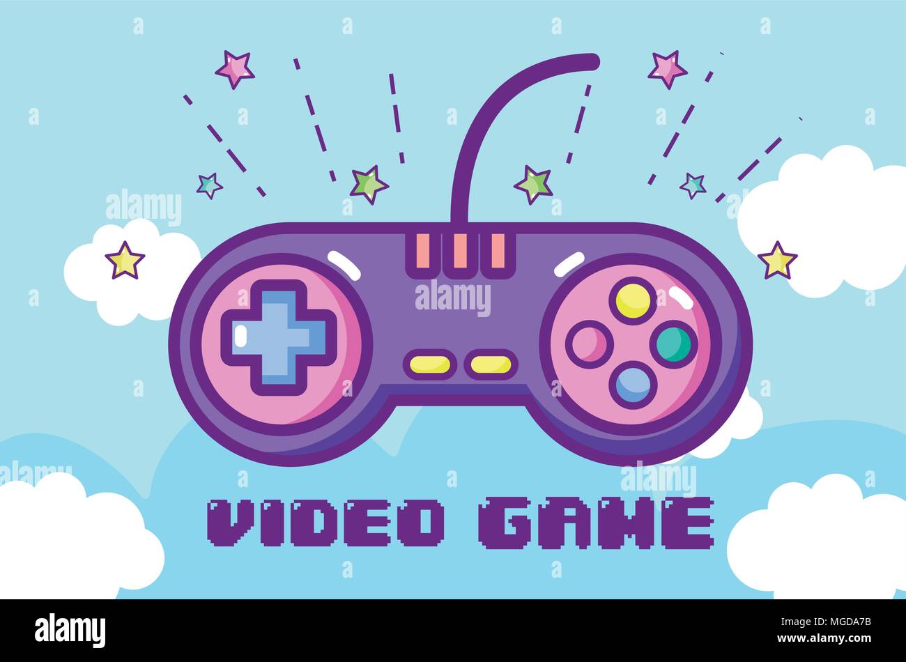 Retro videogame cartoons Stock Vector Image & Art - Alamy