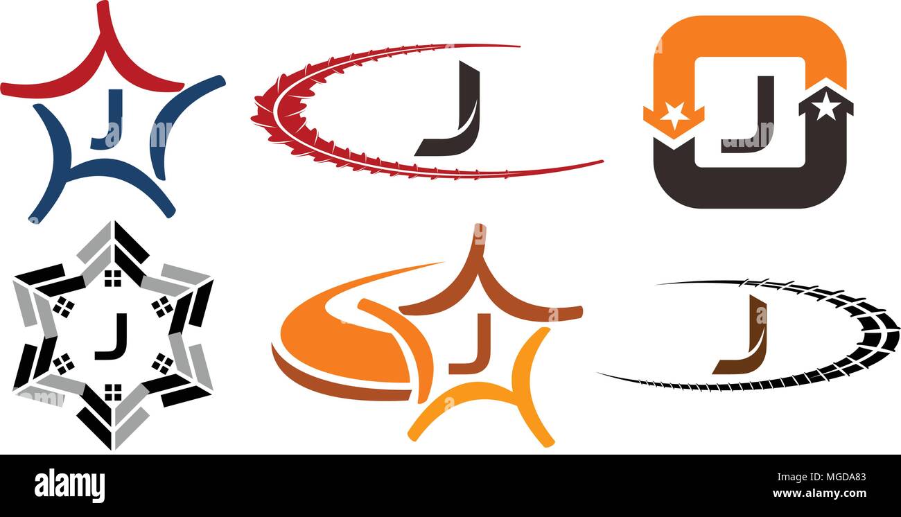 Logotype J Modern Template Set Stock Vector Image & Art - Alamy