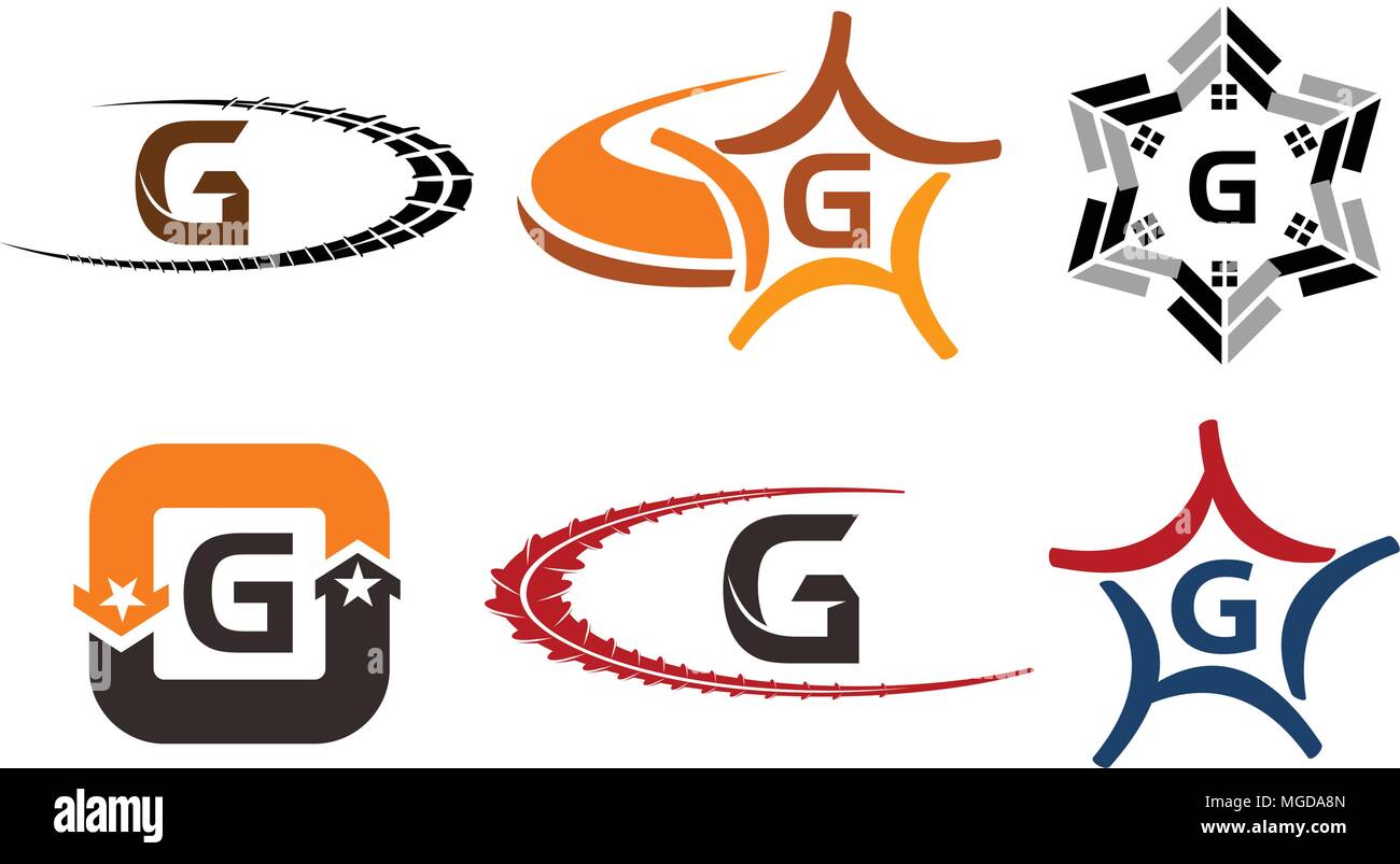 Logotype G Modern Template Set Stock Vector Image & Art - Alamy