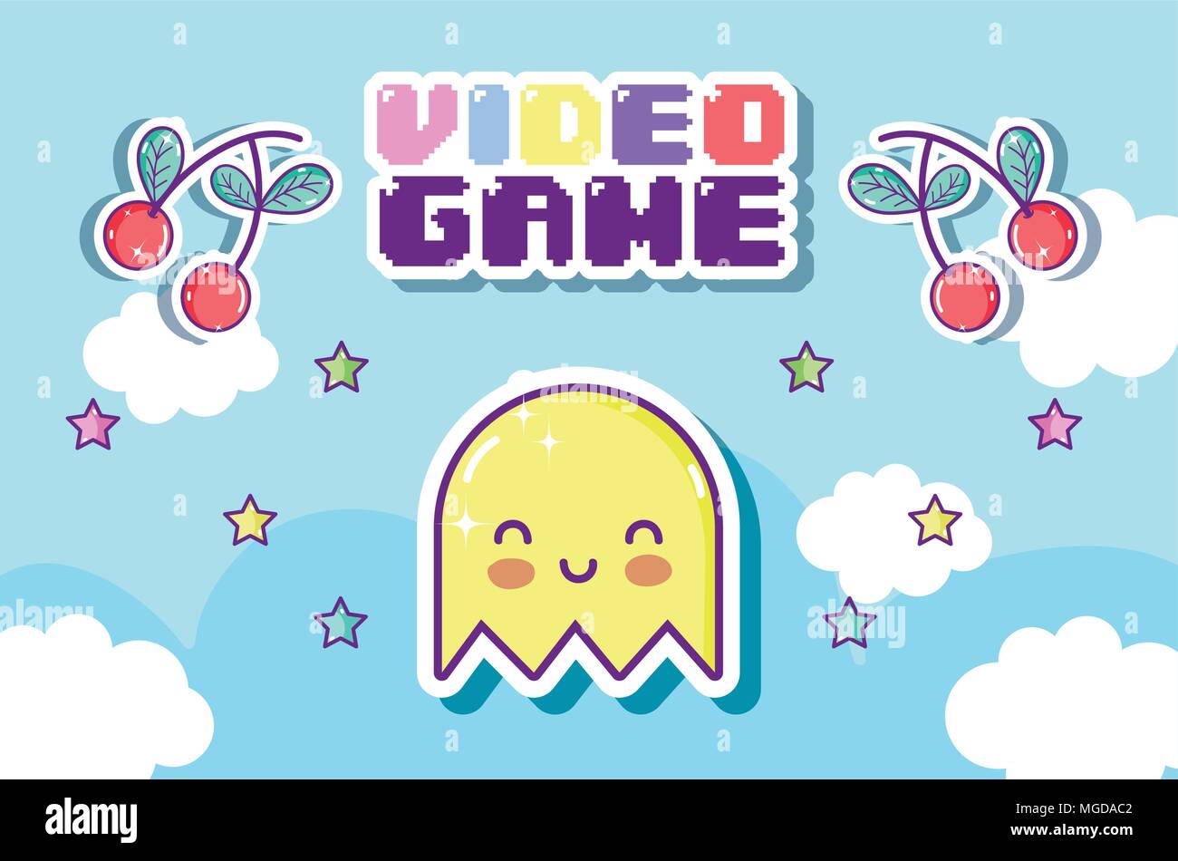 Retro videogame cartoons concept Stock Vector Image & Art - Alamy