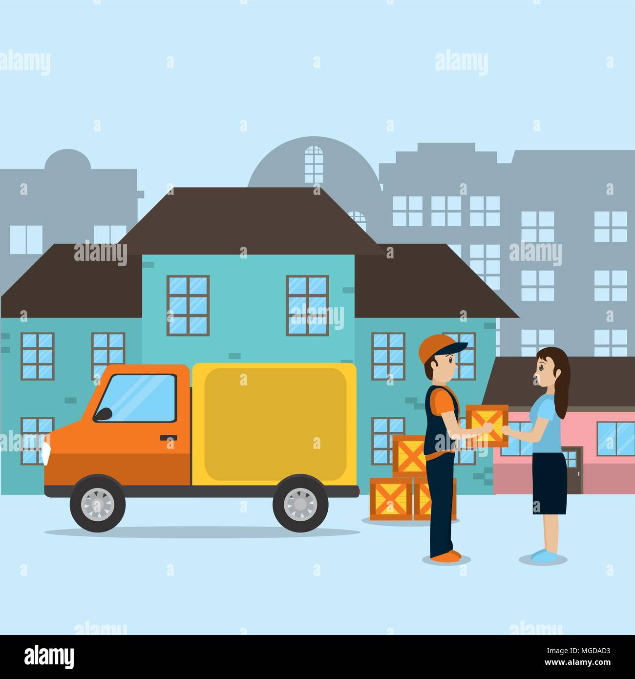Delivery service concept Stock Vector Image & Art - Alamy