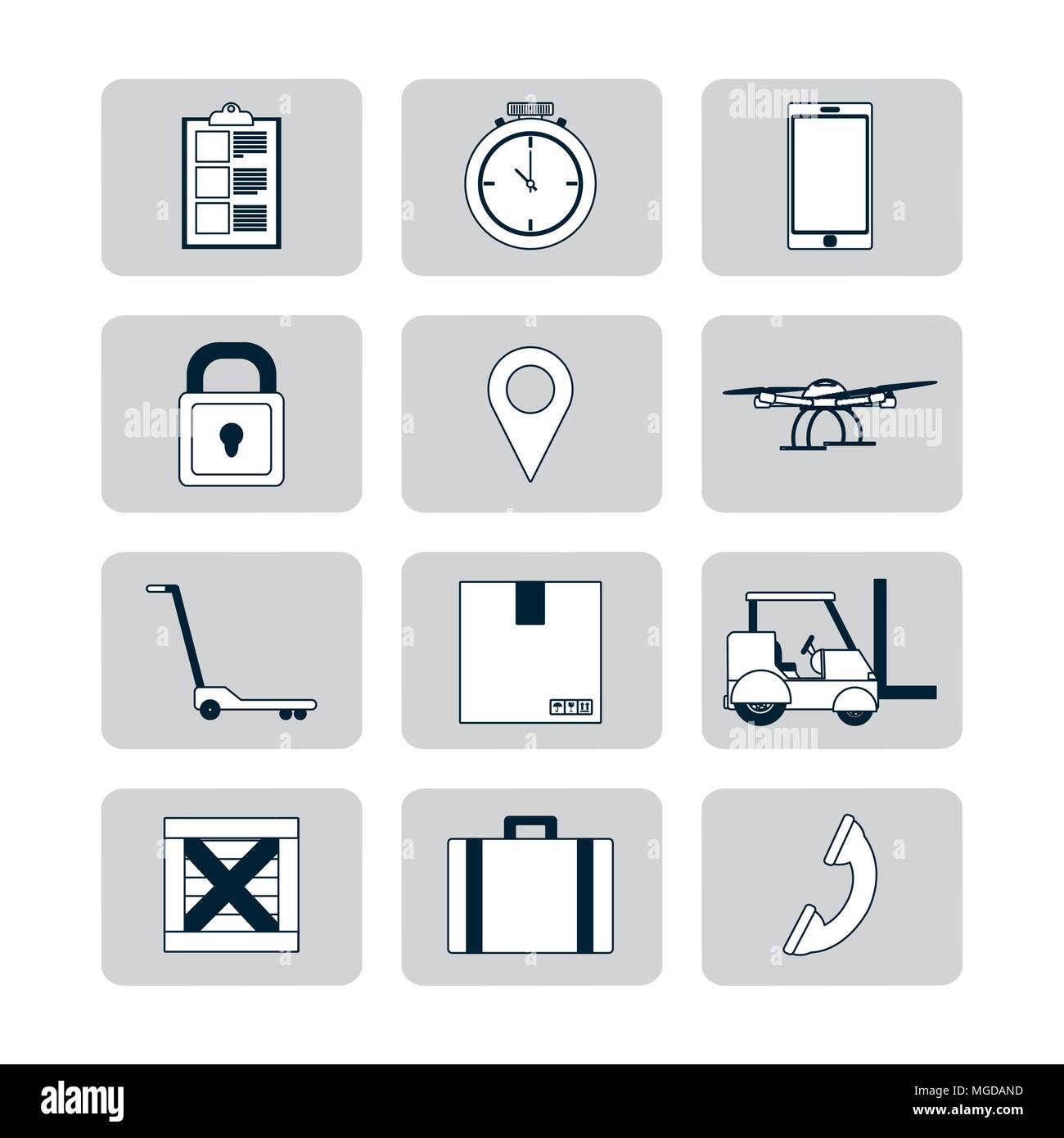 Set of delivery symbols Stock Vector Image & Art - Alamy