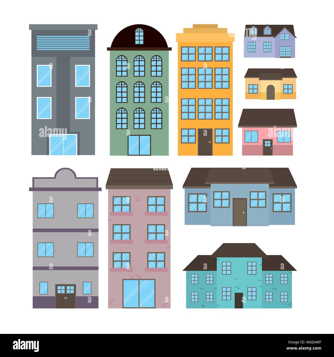 Domestic buildings Stock Vector Images - Alamy