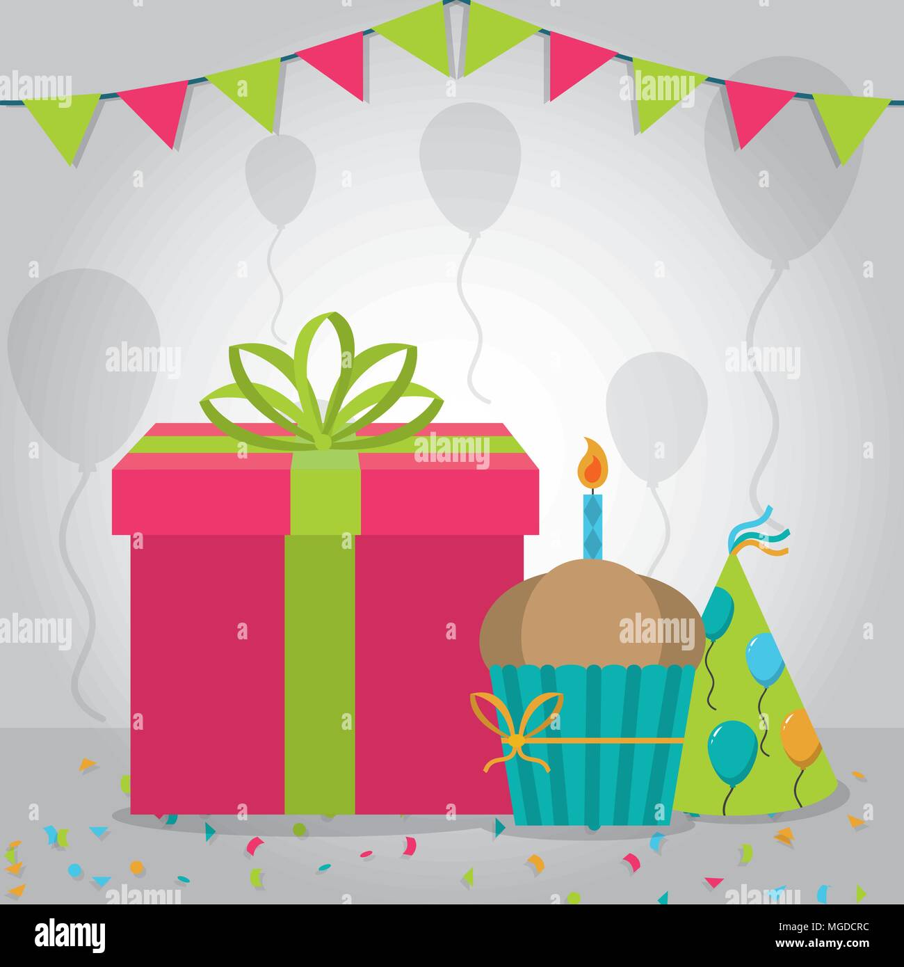 Birthday celebration elements Stock Vector Image & Art - Alamy