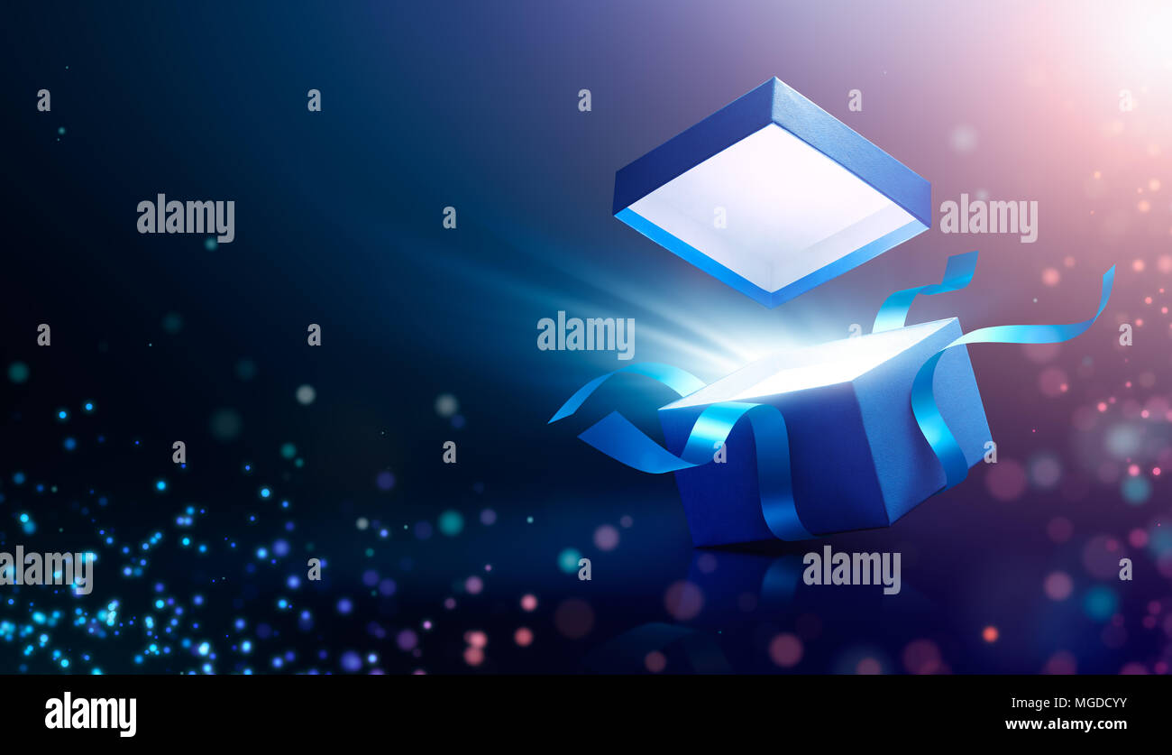 Luxury open gift box hi-res stock photography and images - Alamy