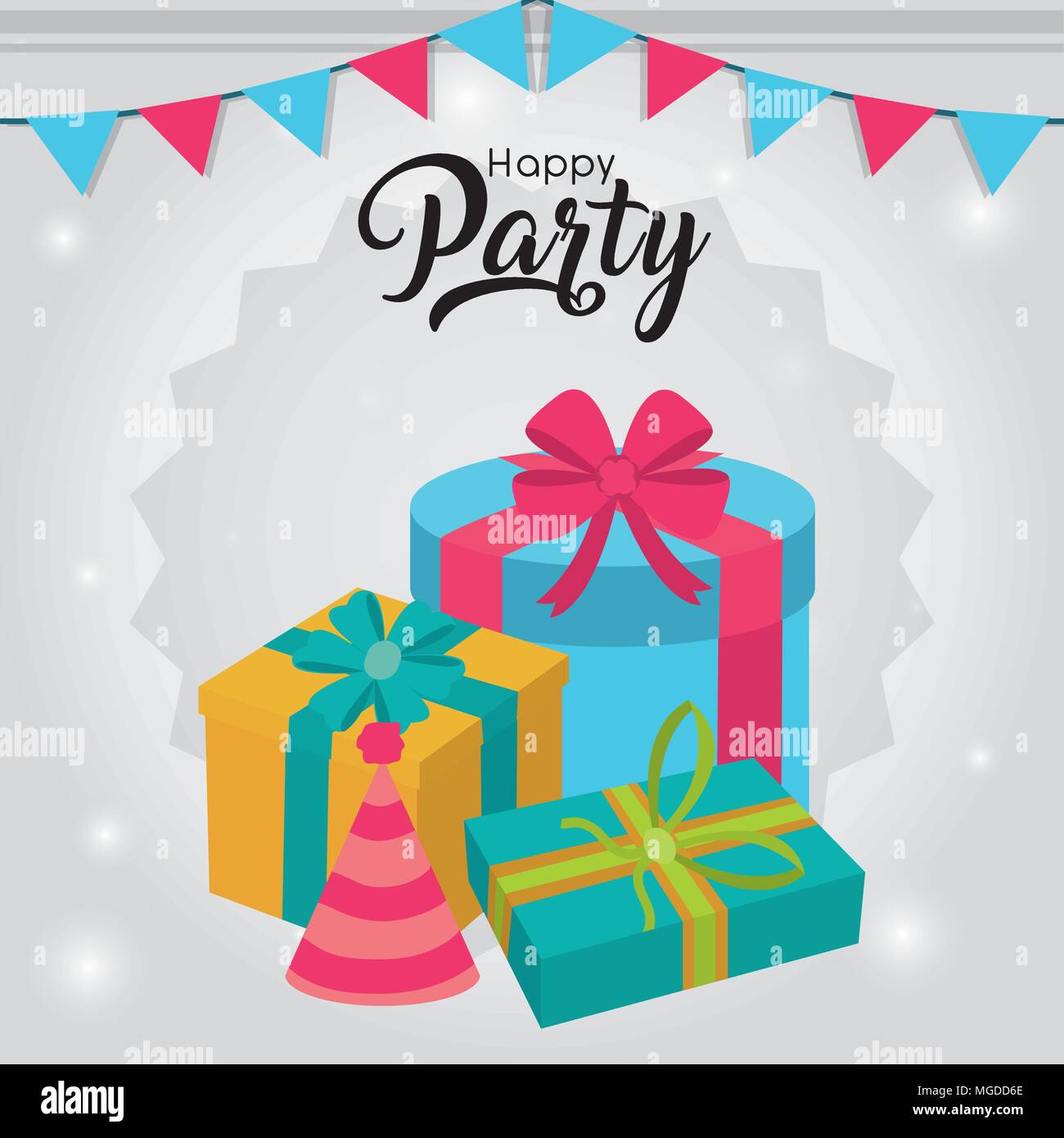 Happy party card Stock Vector Image & Art - Alamy