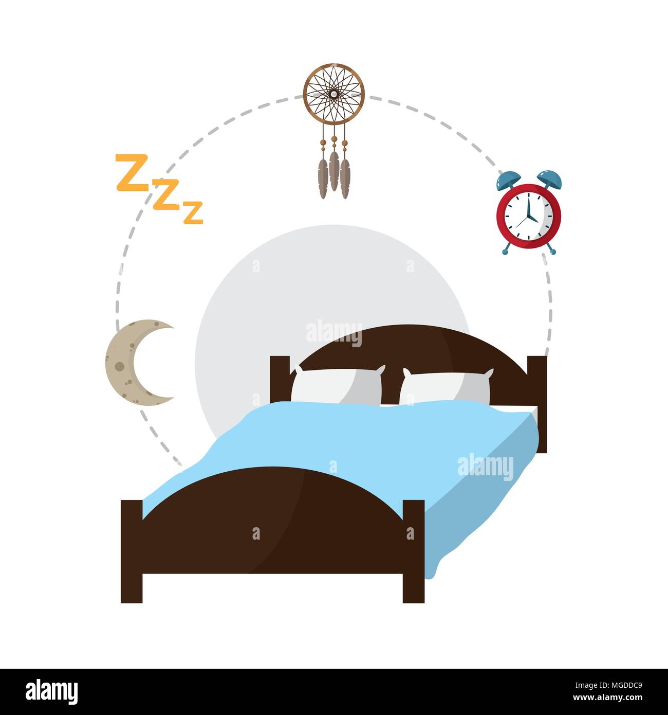 Sleep time concept Stock Vector Image & Art - Alamy