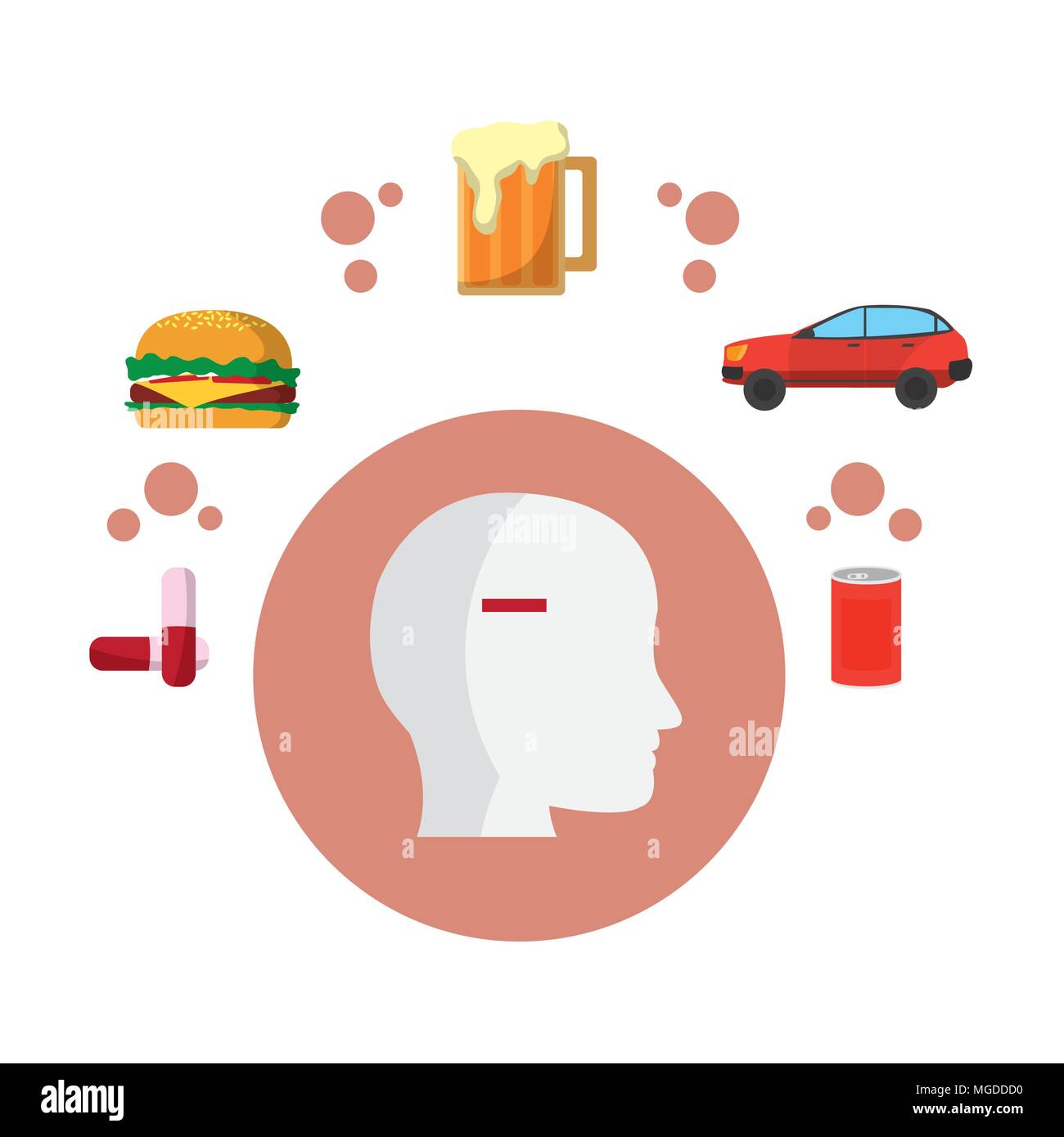 Unhealthy eating habits Stock Vector Images - Alamy