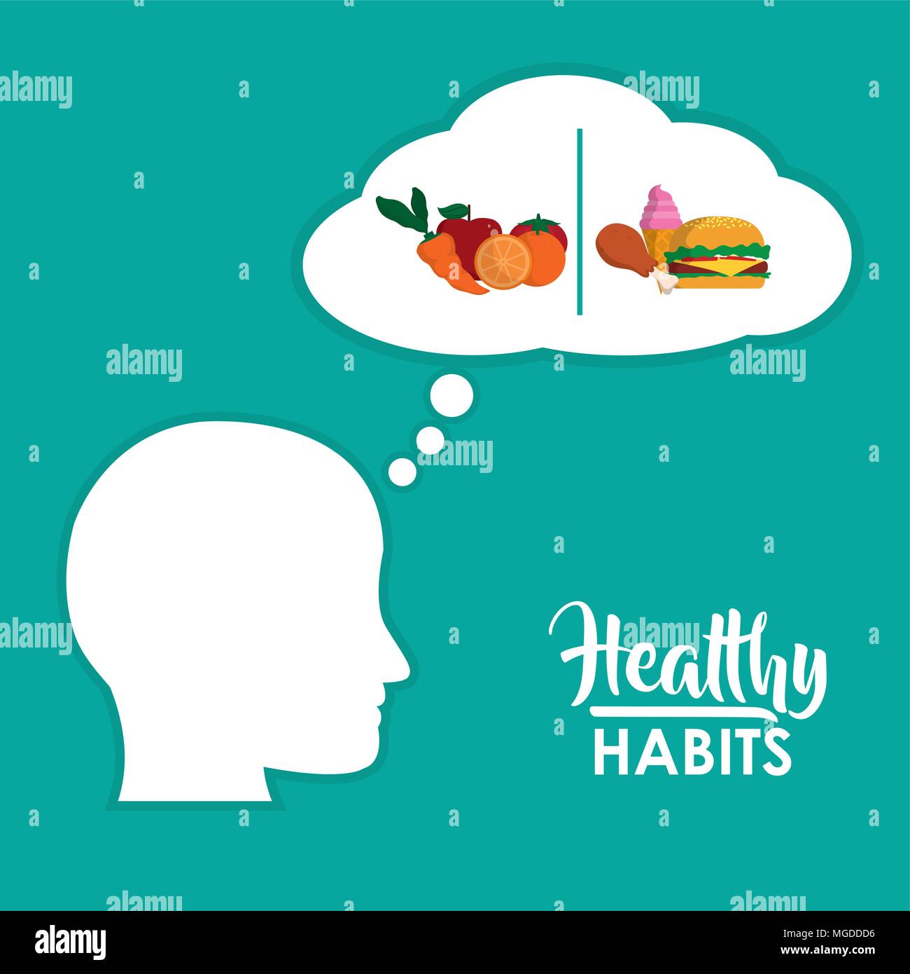 Healthy Habits Lifestyle Concept Stock Vector Image And Art Alamy