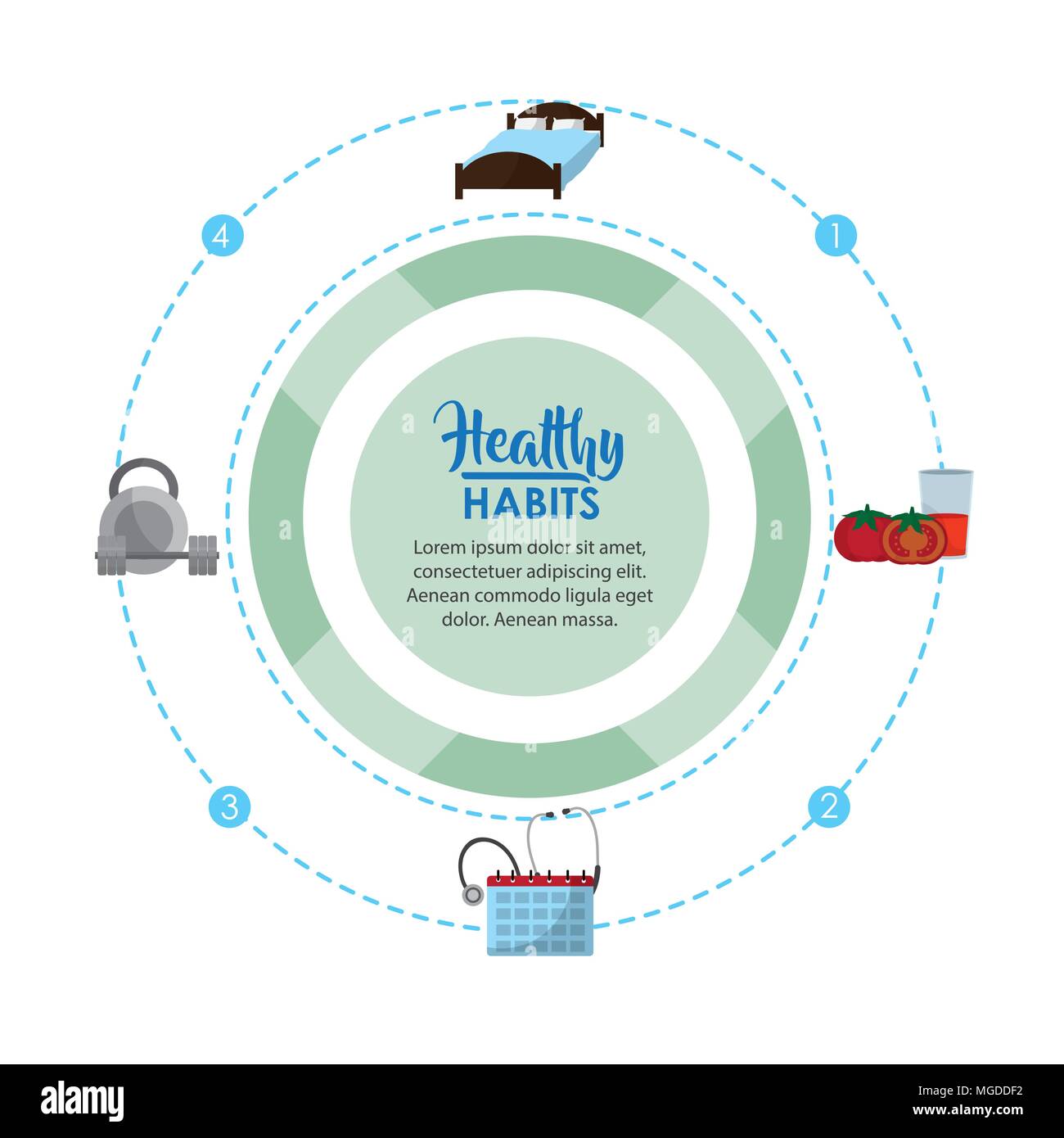 Healthy Habits Lifestyle Concept Stock Vector Image And Art Alamy