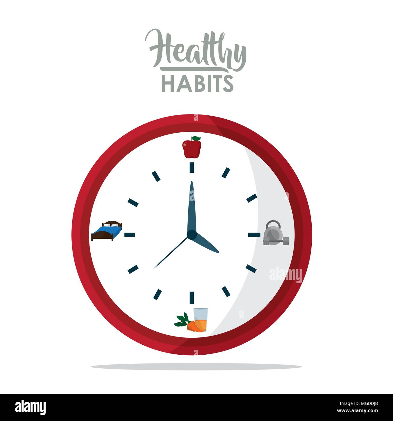 Healthy Habits Lifestyle Concept Stock Vector Image And Art Alamy