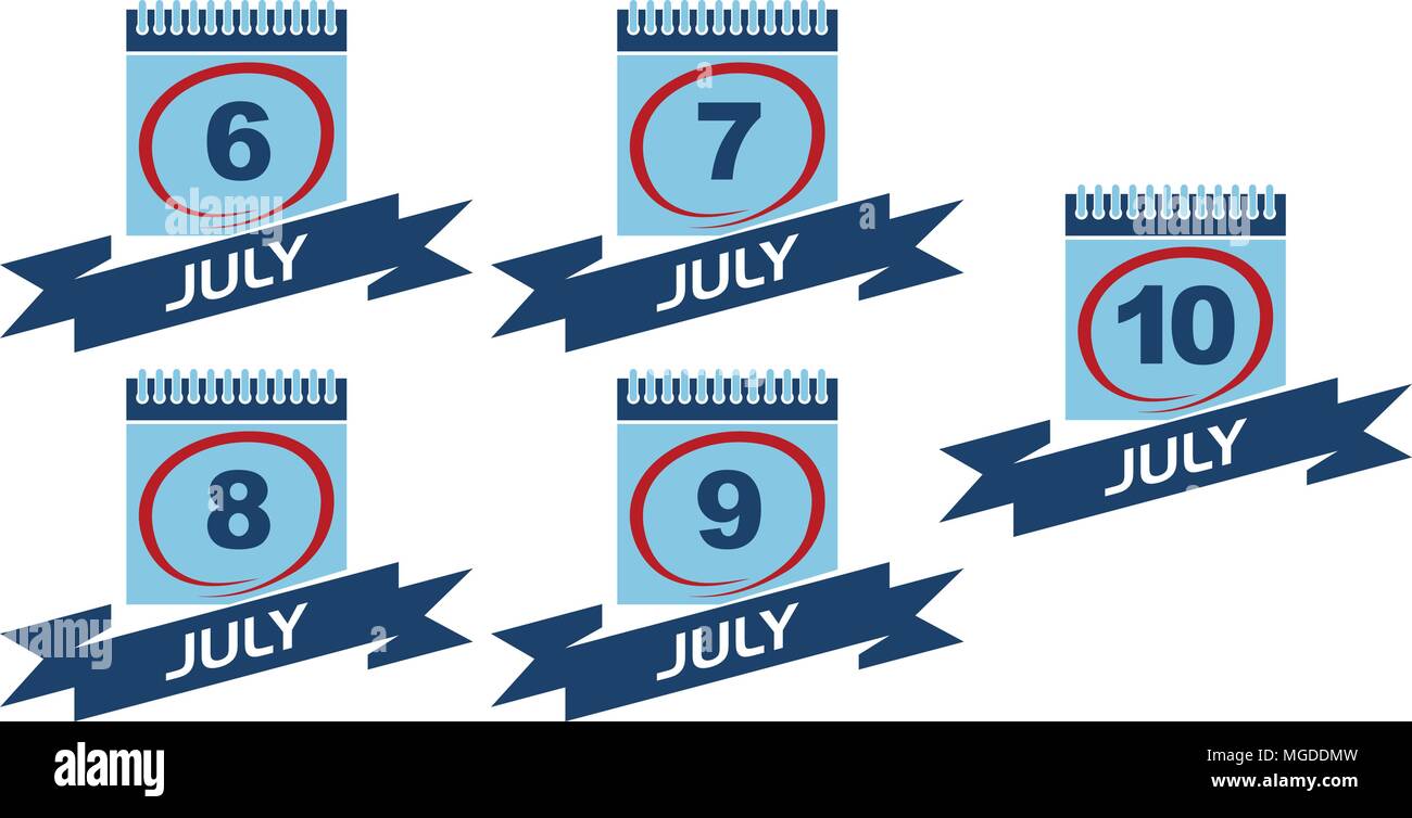 Calendar with Ribbon Set Stock Vector Image & Art - Alamy