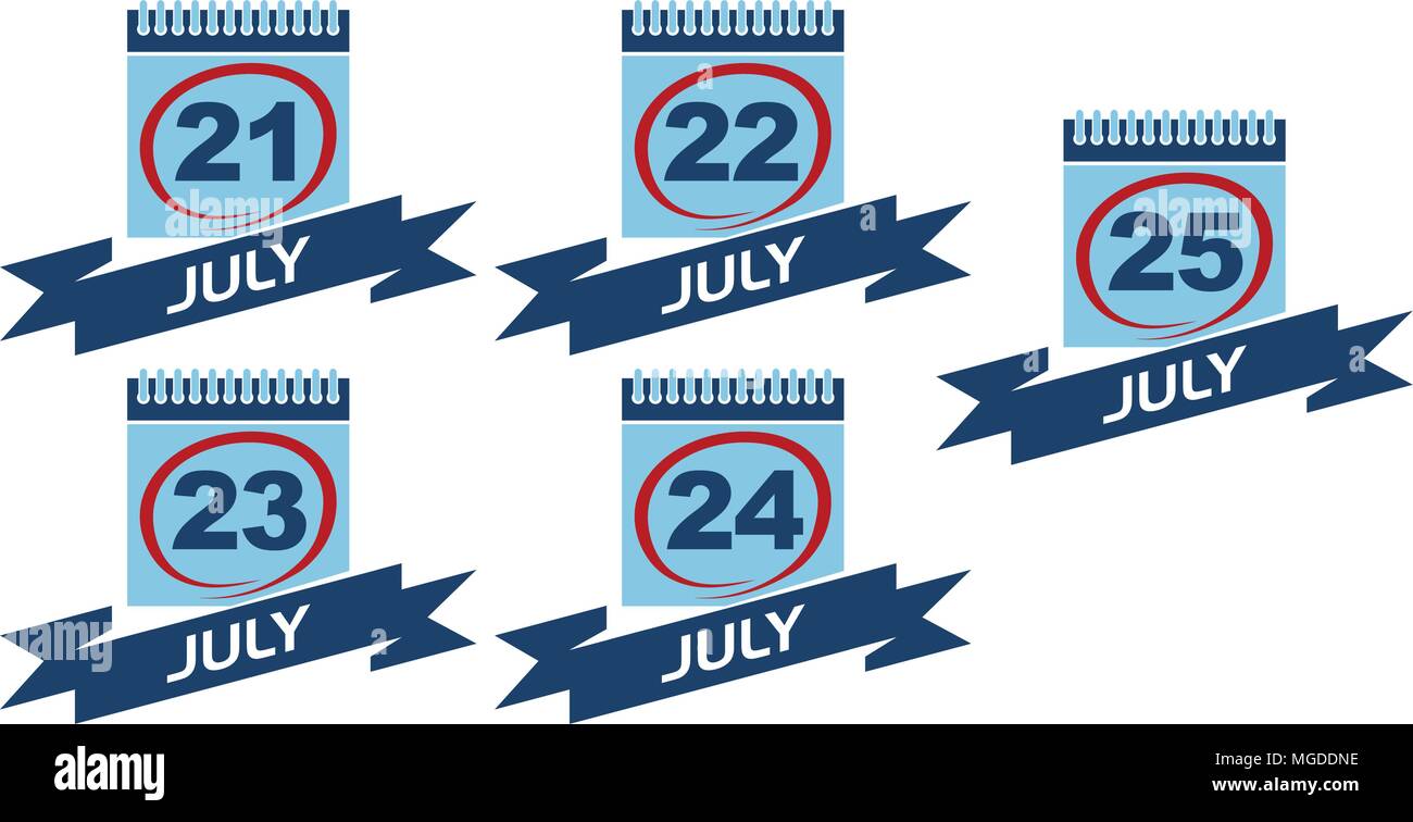 Calendar with Ribbon Set Stock Vector Image & Art - Alamy