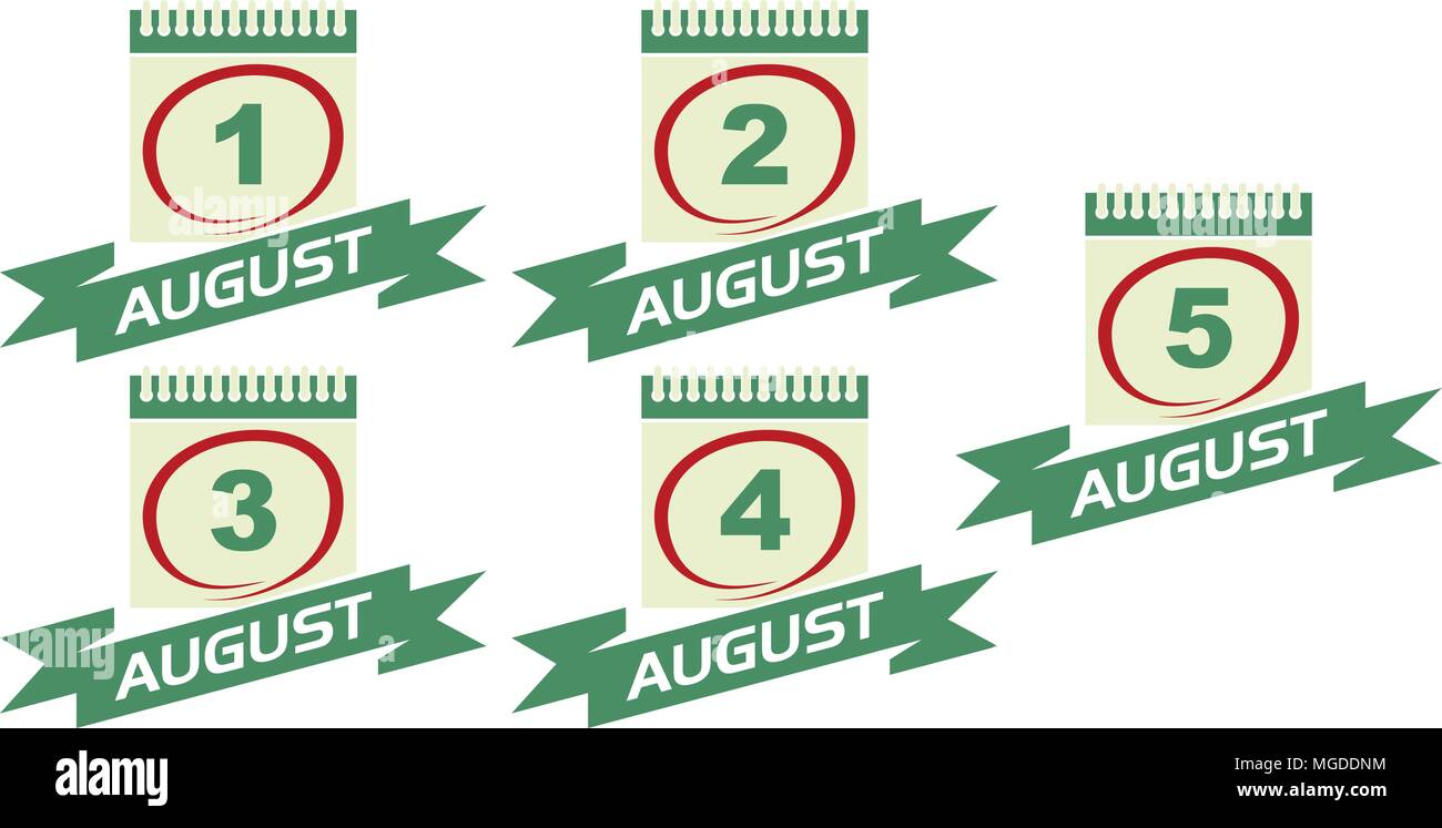 Calendar with Ribbon Set Stock Vector Image & Art - Alamy