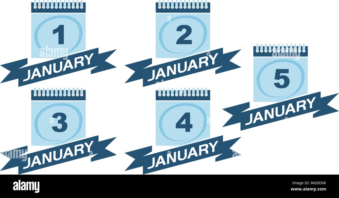 Calendar with Ribbon Set Stock Vector Image & Art - Alamy