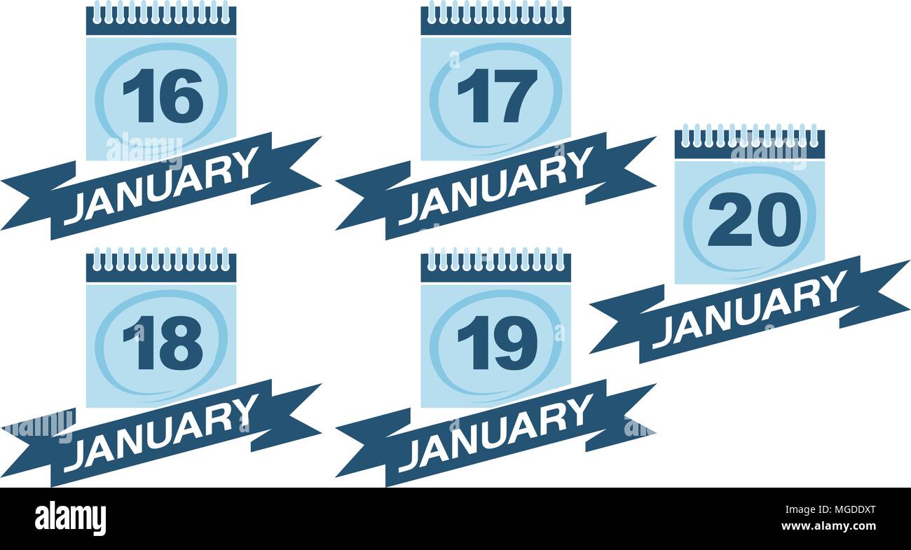 Calendar with Ribbon Set Stock Vector Image & Art - Alamy
