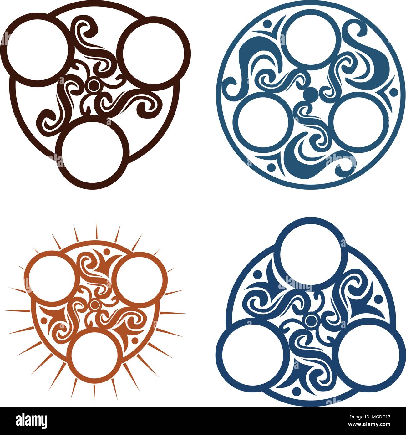 Template Emblem Blank Set Stock Vector Image & Art - Alamy
