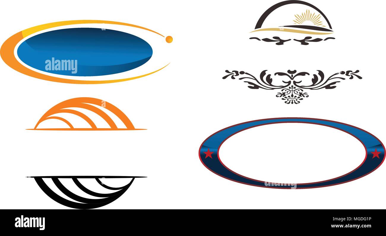 Template Emblem Blank Set Stock Vector Image & Art - Alamy