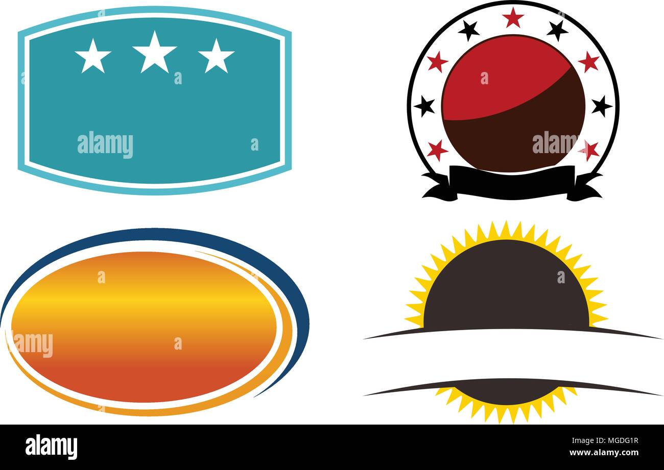 Template Emblem Blank Set Stock Vector Image & Art - Alamy