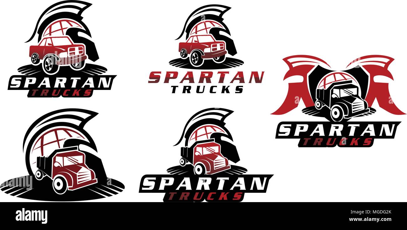 Global Spartan Truck Set Stock Vector Image & Art - Alamy