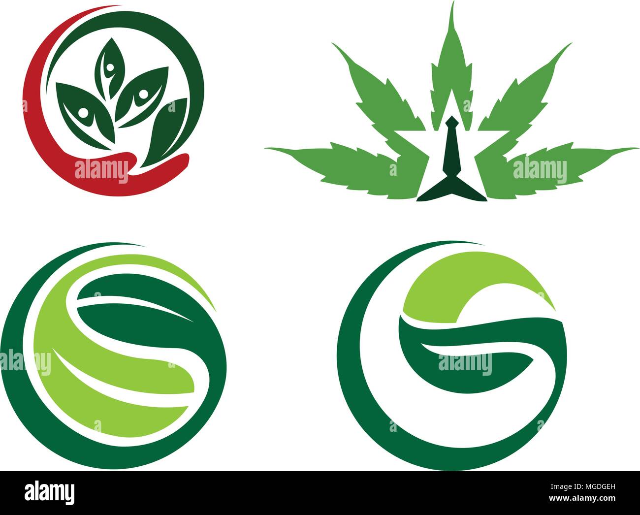 Leaf Health Template Set Stock Vector Image & Art - Alamy