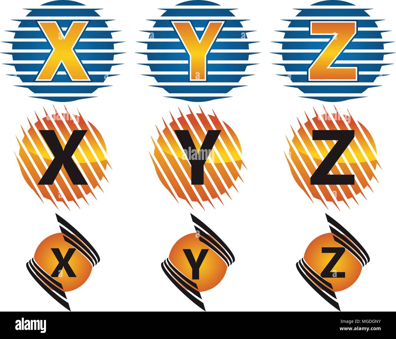 Technology Template Design Initial Set Stock Vector Image & Art - Alamy