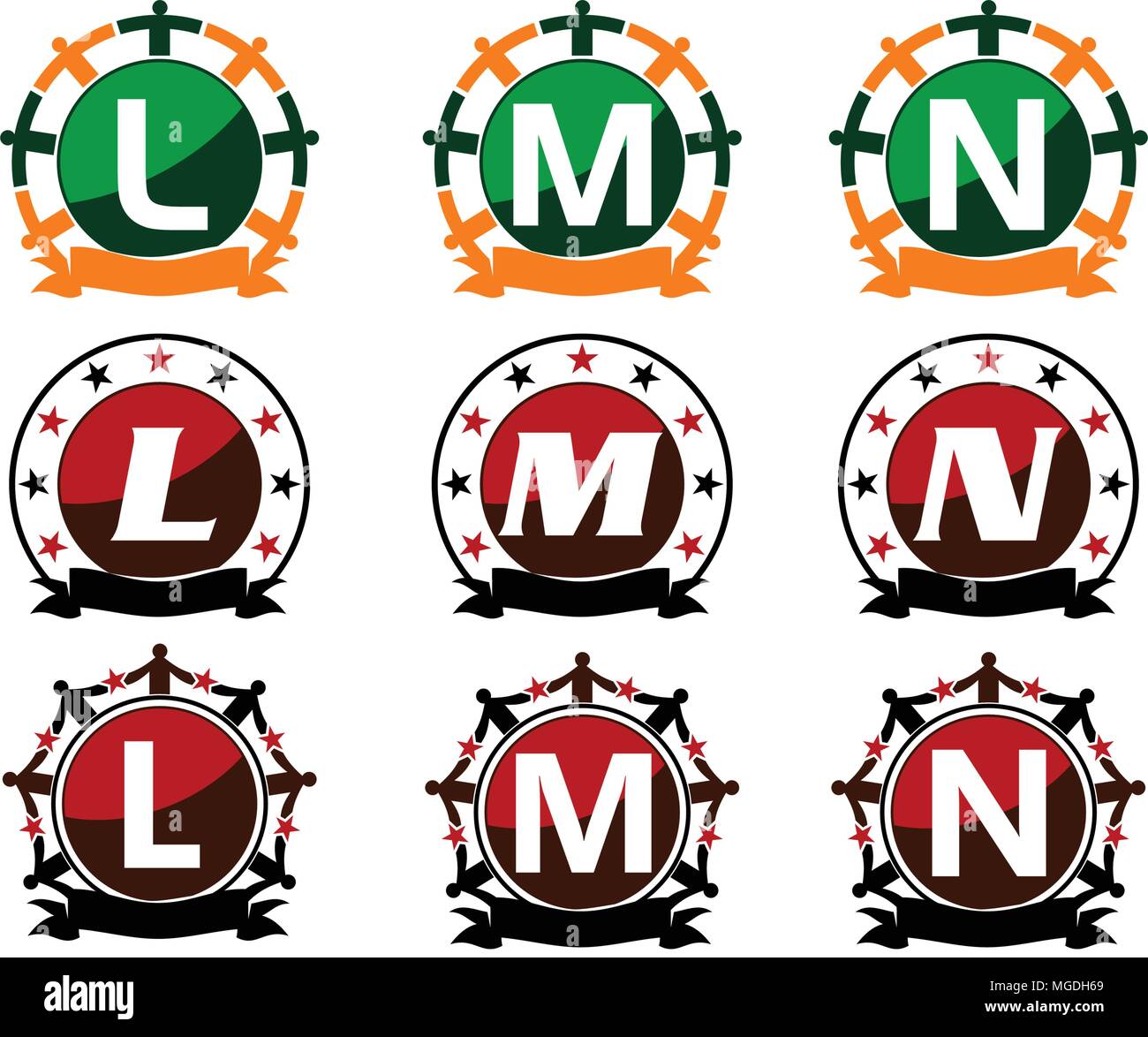 L m star logo Stock Vector Images - Alamy